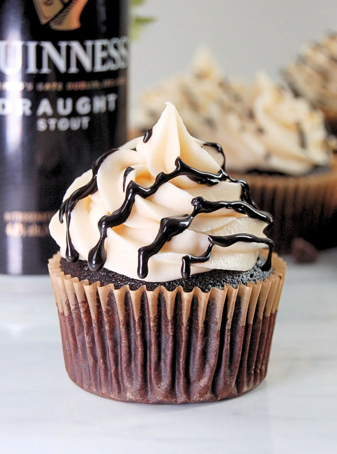 Guinness Chocolate Cupcakes with Baileys Frosting – Birchberry